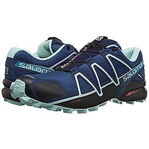 Salomon Women's Speedcross 4 W Trail Running Shoe, Poseidon/Eggshell Blue/Black, 8.5 M US