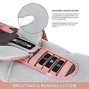 MOUNTAINTOP 60L Internal Frame Hiking Backpack for Women with Rain Cover for Camping Traveling Backpacking Pink