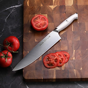 Cangshan Thomas Keller Signature Collection Swedish Powder Steel Forged, 10-Inch Chef's Knife, White