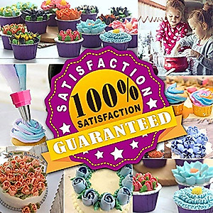 Weetiee Cake Decorating Supplies Tips Kit – [Numbered] 42PCS Piping Tips and Bags Set with Storage Case, Icing Spatula, 12 Pastry Piping Bags, 3 Couplers, Cleaning Brush - Baking Supplies for Cupcakes