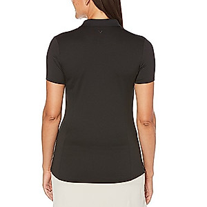 Callaway Womens Opti-Dri¿ Micro-Hex Short Sleeve Polo Caviar LG (Women's 10-12) One Size