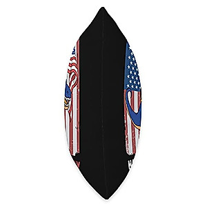 Gifthup Happy 4th of July, American President Riding a Dinosaur Throw Pillow, 16x16, Multicolor