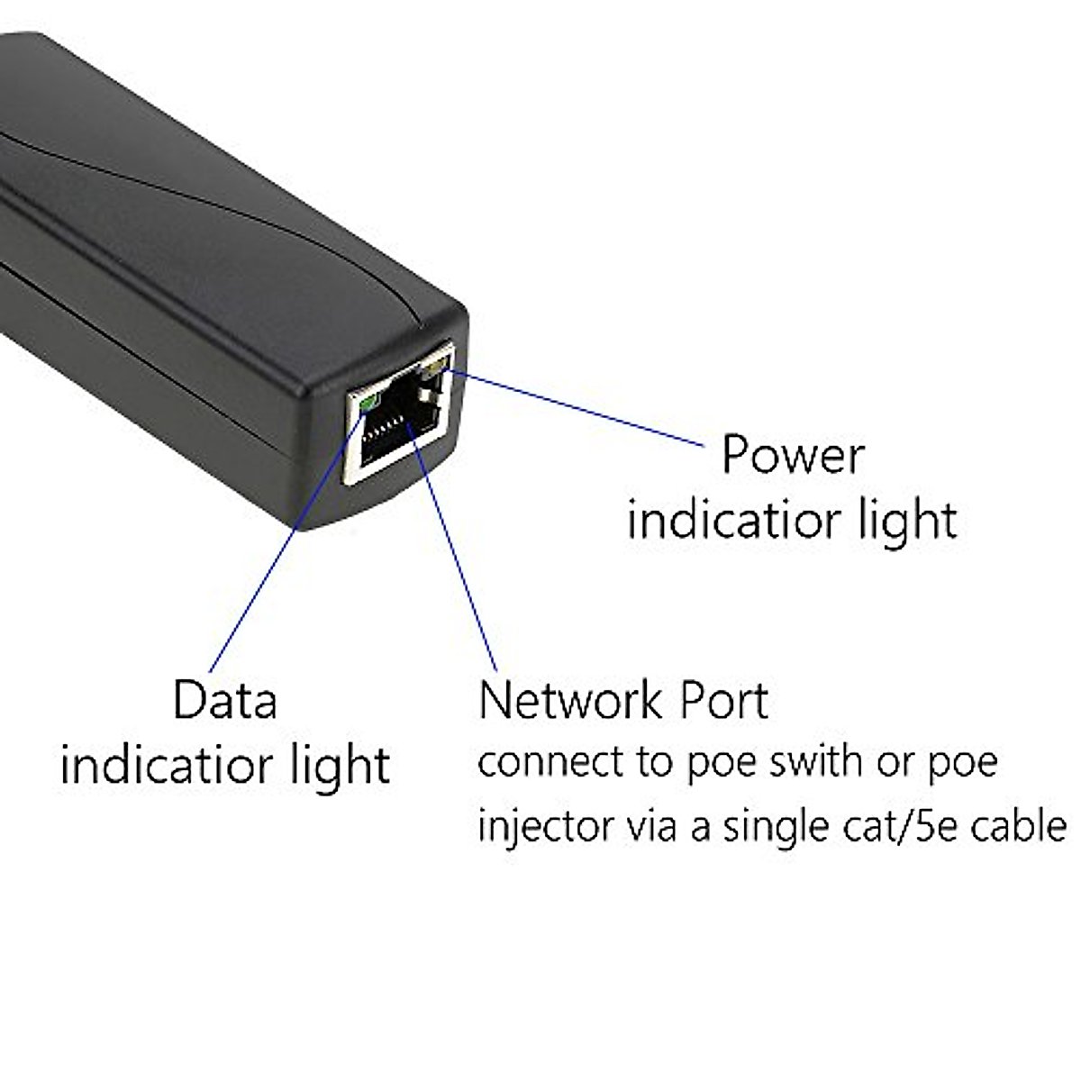 ANVISION 2-Pack Active 48V to 12V PoE Splitter Adapter, IEEE 802.3af Compliant 10/100Mbps, DC 12V Output, for IP Camera AP Voip Phone and More