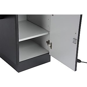 Displays2go JDSHCPMA60 Jewelry Display Case, 60-Inch with Sliding Door and LED Design, Locking
