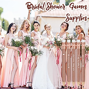 50 Pcs Wedding Pencils for Bridal Shower Half Pencils with Eraser Game Pencils Mini Golf Pencils 4 Inch Short Pocket Pre Sharpened Pencil for Wedding Presents, Classroom, School (Rose Gold)