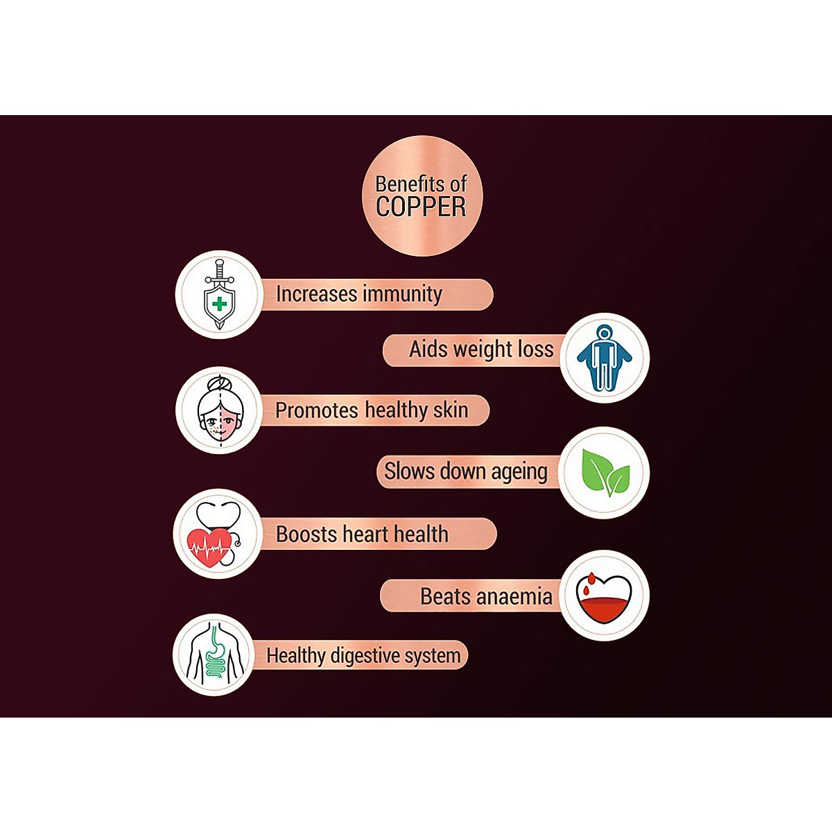 Milton Copperas 1000 Copper Bottle, 920ml Copper