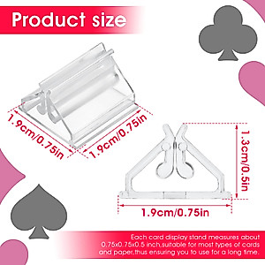 24 PCS Plastis Place Card Holders, Small Wedding Table Place Cards Holder Acrylic Table Sign Stands for Wedding Cards, Photos,Memos,Pictures Display (0.75×0.75 in)