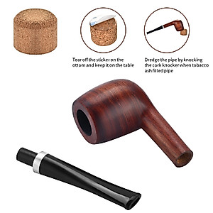 Tobacco Pipe Handmade Smoking Pipe Gift Box and Accessories including Pipe Cleaning Tool