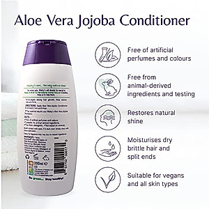 Mistry's Aloe Vera Jojoba Conditioner 200ml - Natural Hair Care, Gentle, Strengthening & Nourishing - Suitable for All Ages and Hair Types, Additive Free, Vegan,