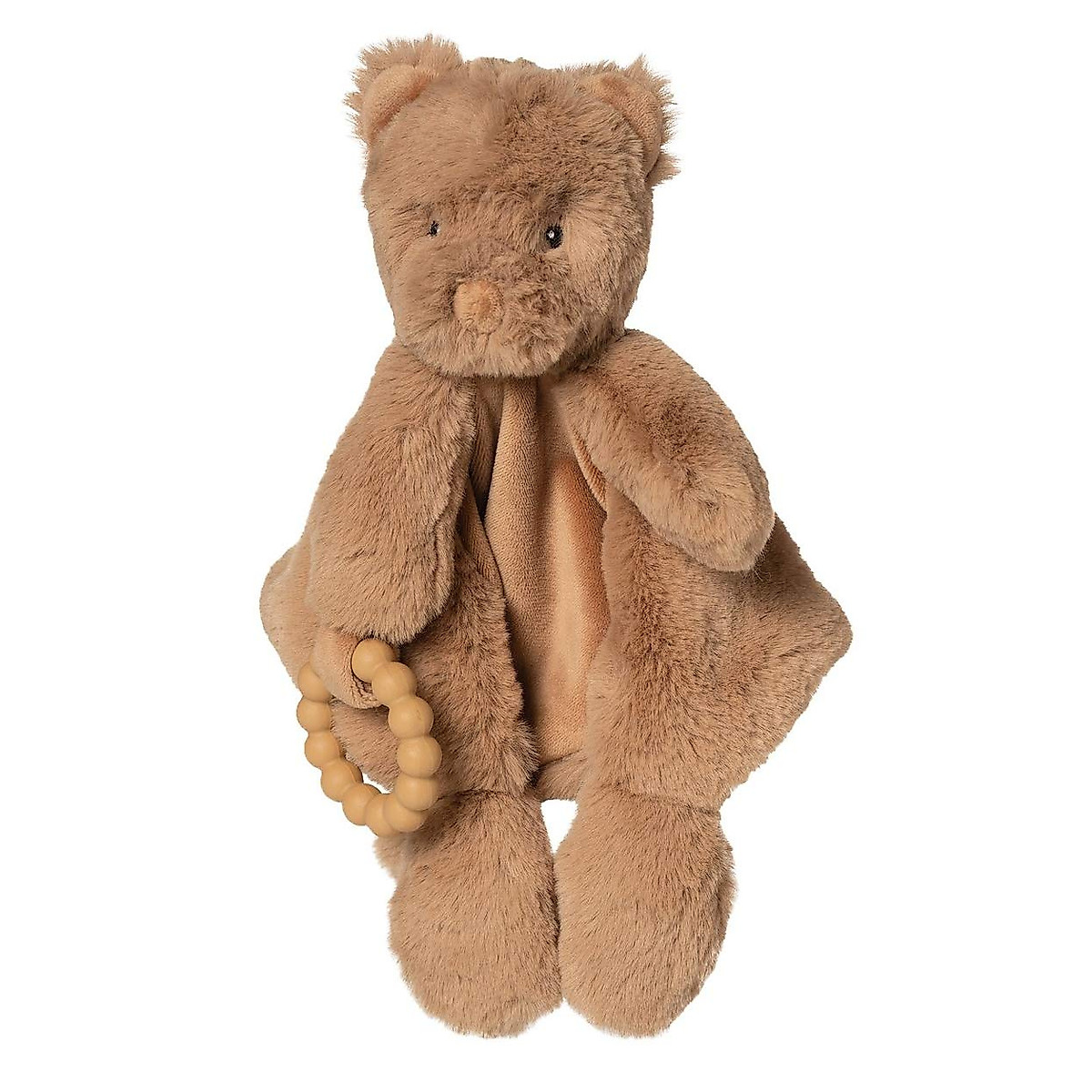 Manhattan Toy Sleepy Time Bear Plush Baby Lovie Blankie with Removable Silicone Teether Ring