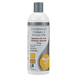 Veterinary Formula Clinical Care Dog Shampoo with Oatmeal and Tea Tree Oil, 16 oz – Gentle Shampoo for Dogs with Dry Skin, Soothes and Adds Moisture to Skin and Coat