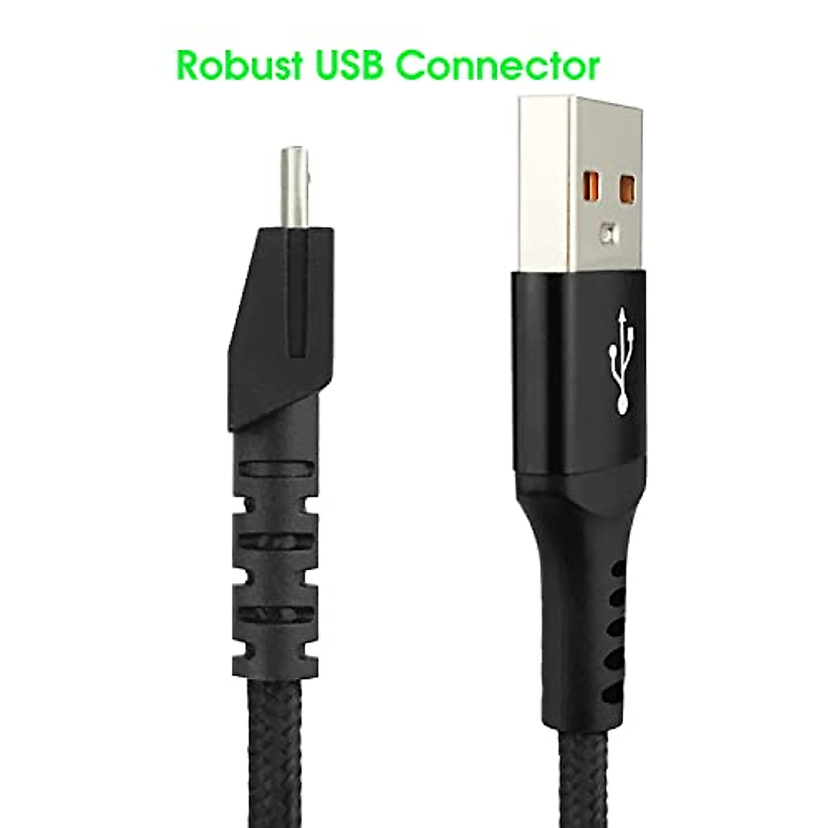 Braided USB Fast Charger Cord Fits for Razer Viper Ultimate/Naga Pro 20000 DPI/DeathAdder V2 pro/Razer Basilisk Gaming Mice,4.9Ft Charging Cord for Razer Wireless Gaming Mouse Charging Dock