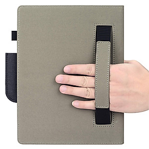 KuRoKo Book Folio Case Cover with Hand Strap and Pen Holder for Remarkable 2 10.3 Inch Digital Paper 2020 Released-Black