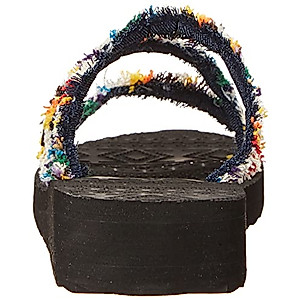 MUK LUKS Women's Wave Riptide Sandals, White Multi, 9