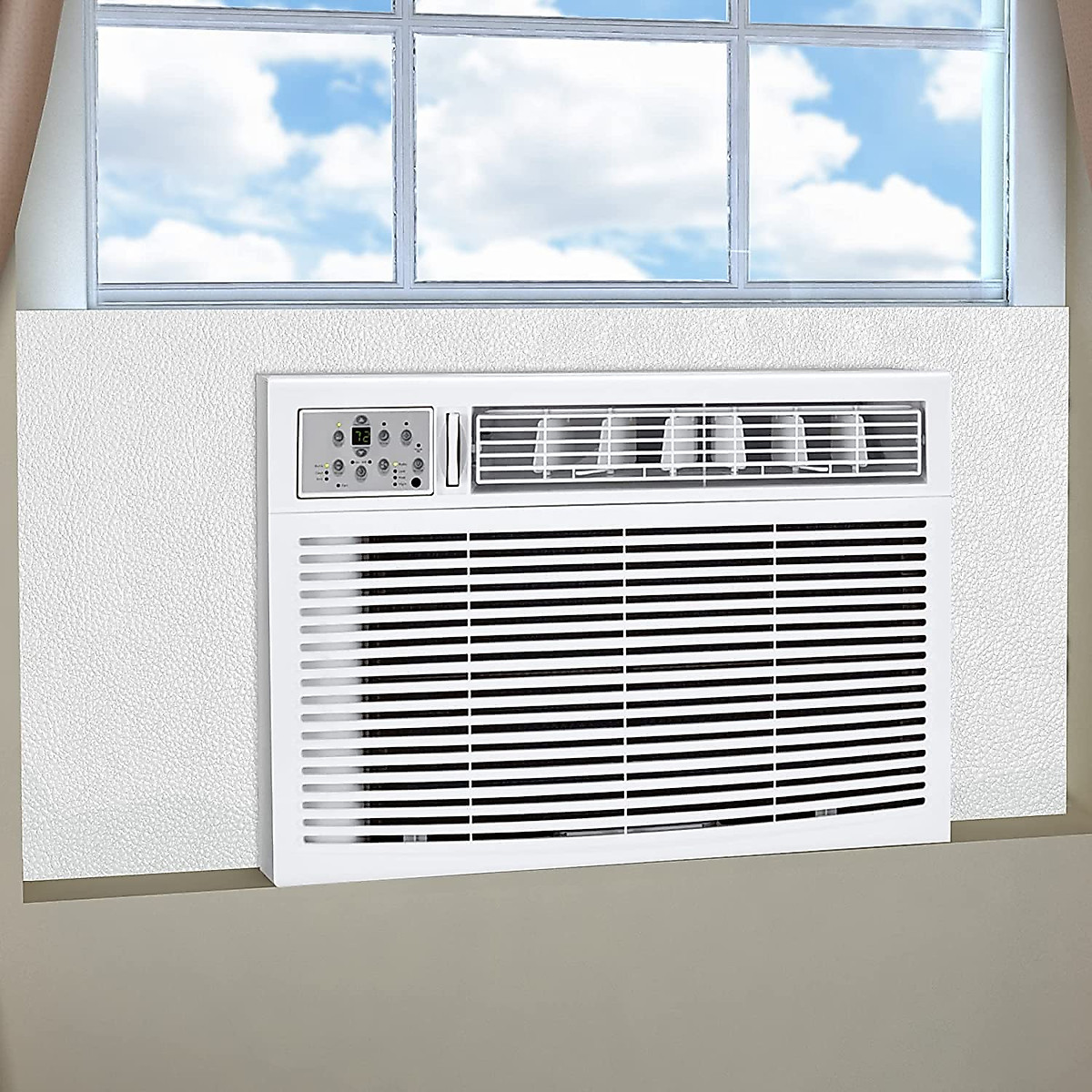 Mxclimate Full Surround Window AC Insulation Foam Side Panels for Air Conditioner Units, 39'' Width Indoor Window Seal Kit Cover, Winter and Summer