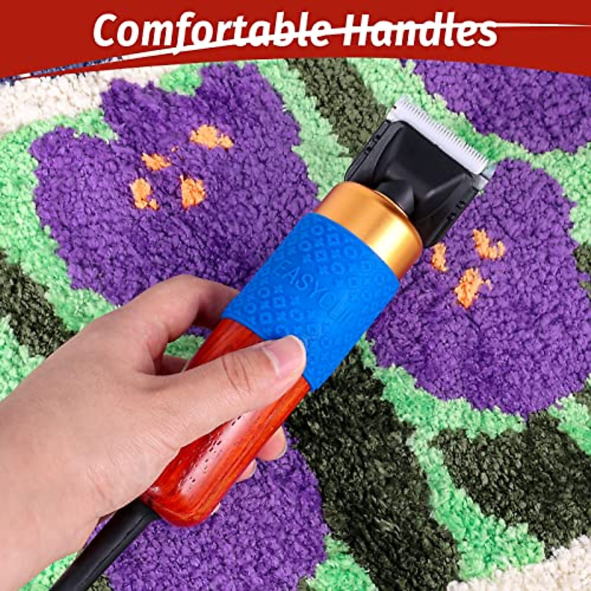 Pllieay Carpet Trimmer Tufting Rug Trimmer, Low Noise Rug Carver, Electric Speed Adjustable Rug Tufting Carver Clippers, with Speed Adjustable Blade for Handmade Rug Clean and Tufted Carpet Rug, 200W