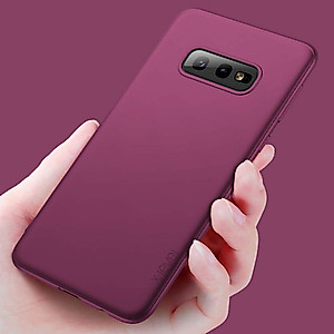 X-Level Galaxy S10e Slim Fit TPU Case - Ultra-Thin Matte Finish, Soft Bumper Cover, Wine Red