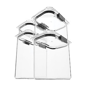 Rubbermaid Brilliance Pantry Airtight Food Storage Container, BPA-Free Plastic, Small, 8-Piece & Container, BPA-Free Plastic, Brilliance Pantry Airtight Food Storage, Open Stock, Brown Sugar (7.8 Cup)
