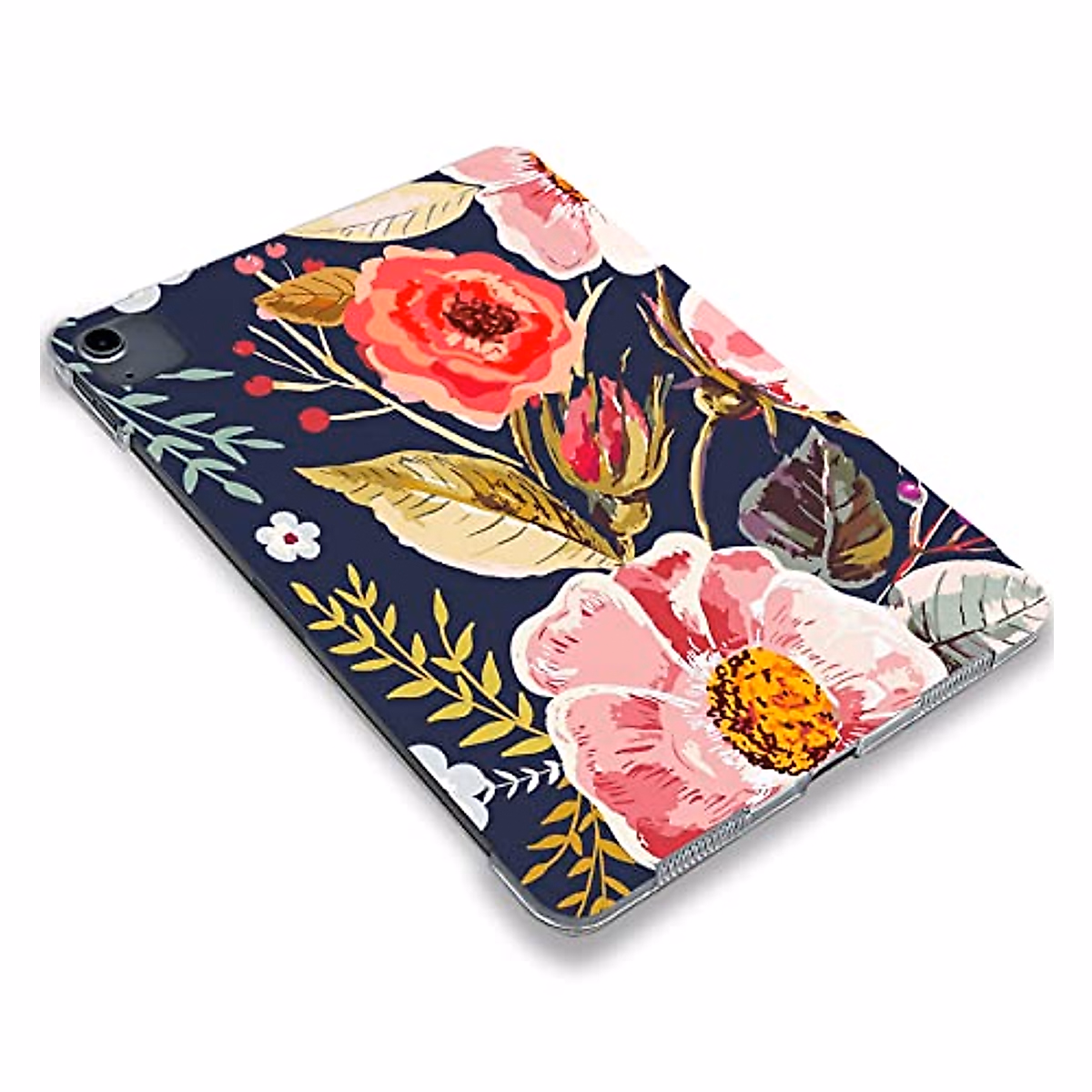 Cute Poppy Kawaii Painted Flowers case Compatible with iPad Mini Air Pro 7.9 8.3 9.7 10.2 10.9 11 12.9 inch Pattern Cover New 2022 2021 Trifold Stand 3 4 5 6 7 8 9 Generation 02 (10.9" Air 4)