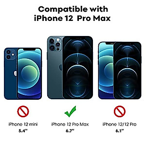 JETech Full Coverage Screen Protector for iPhone 12 Pro Max 6.7-Inch, Tempered Glass Film with Easy Installation Tool, Case-Friendly, HD Clear, 3-Pack