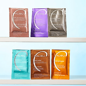 Malibu C Hard Water Wellness Hair Remedy - Removes Hard Water Deposits & Impurities + Restores Volume and Radiant Shine with Vitamin C Complex (1 Packet)