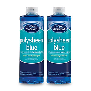 2 Pack BioGuard Polysheen Blue Swimming Pool Water Clarifier (1 Quart ...