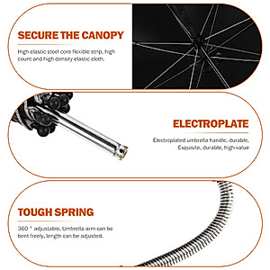 TOYANDONA Stroller Sun Cover Umbrella Clip On Sun Shade Blackout Blind UV Rain Protection Umbrella for Strollers Bicycle Baby Carriage Cart Grey