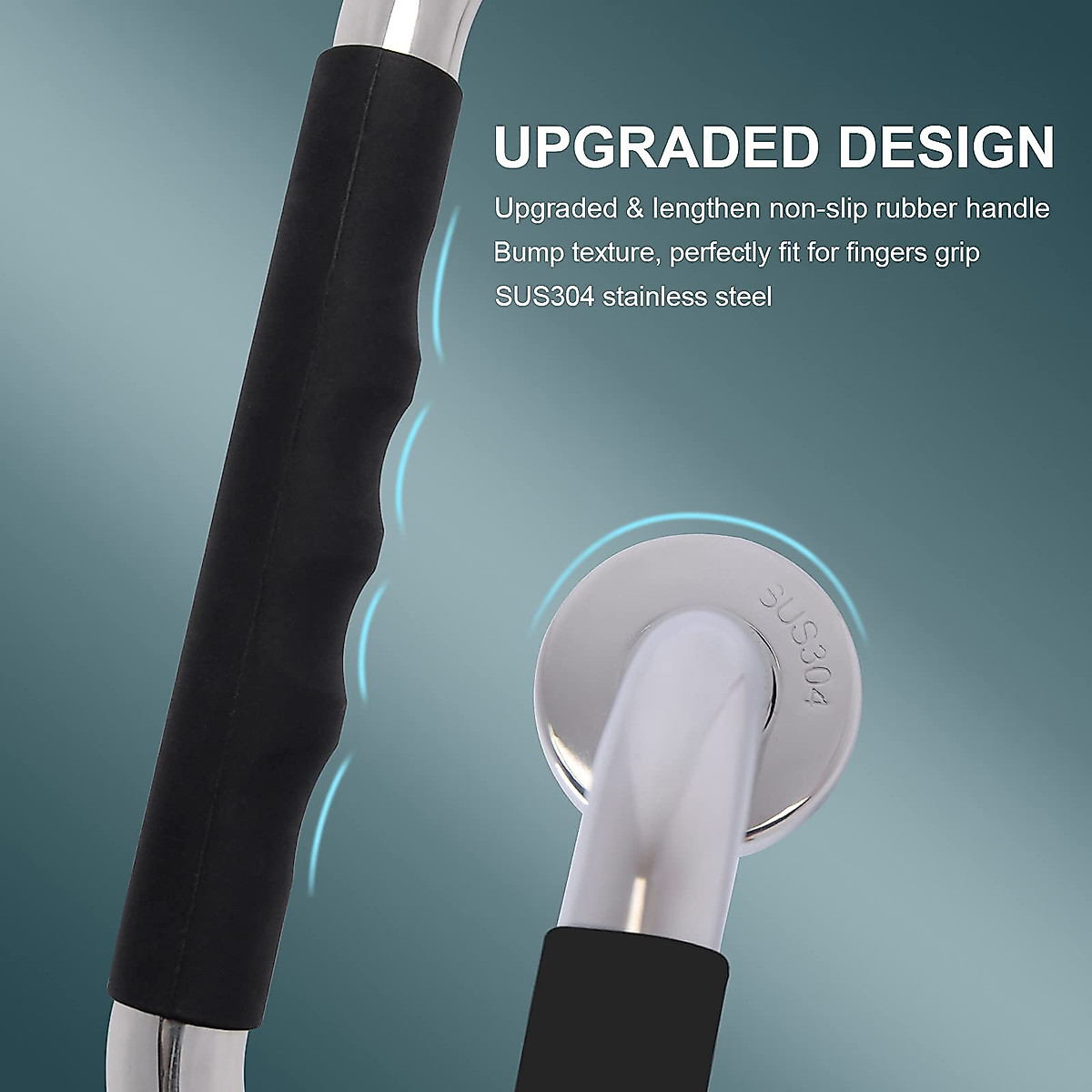 Funland 2 Pack 12 Inch Shower Grab Bar with Anti-Slip Rubber Grip, Stainless Steel Grab Bars Handles for Elderly, Bath Grab Bar, Handicap Grab Bars, Bathroom Balance Senior Assist Handle, Black