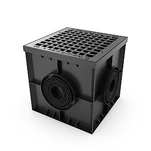 Vodaland 16x16 Large Catch Basin with Sediment Basket and Ductile Cast Iron Grate SWI8473