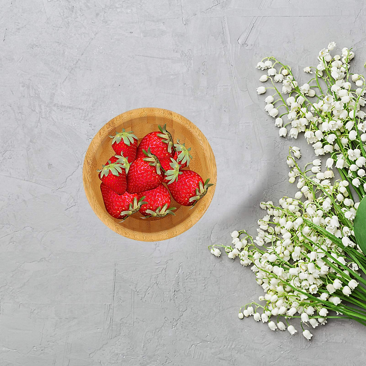 Hemoton Wooden Tray Salad Bowl Child Dried Fruit Food Bowl Bamboo Flatware