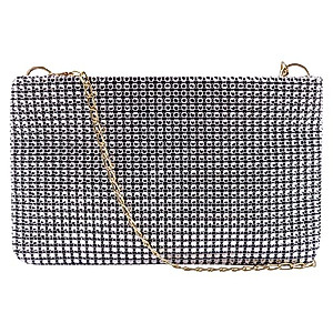 Caviotess Bling Rhinestone Evening Bag for Women Crystal Crossbody Bag Clutch Purse for Party Wedding