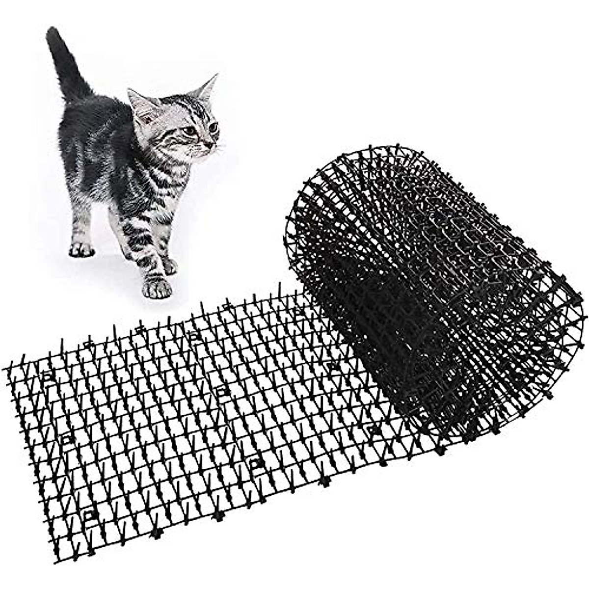 Lagaga Cat Scat Mat with Spikes Prickle Strips Anti-Cats Network Digging Stopper Stopper Prickle Strip Mat 78x11 inch
