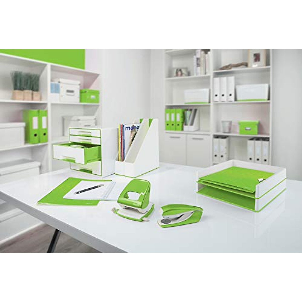 Leitz 61080054 Large Storage Cube, Click and Store, WOW Range, Green