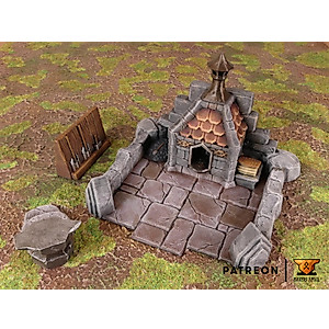 EnderToys Dwarf Settlement Forge by Makers Anvil, 3D Printed Tabletop RPG Scenery and Wargame Terrain for 28mm Miniatures