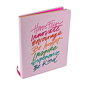 Eccolo Large Lined Journal Notebook, Hardbound Cover, Writing Journal, 256 Ruled White Pages, Gilded Edges, Ribbon Bookmark, Lay Flat, Desk Size for Work or School (Pink, 8x10 inches)