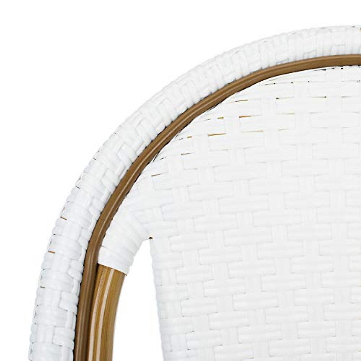 Safavieh Home Collection Hooper Indoor-Outdoor Stacking Side Chairs | Black & White | Set of 2