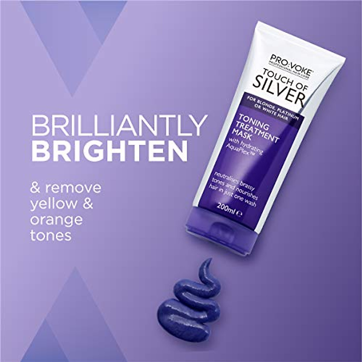 PROVOKE Toning Treatment Mask for Blonde, Platinum, White or Grey Hair - 200 ml