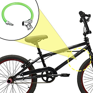 X AUTOHAUX 39cmx12mm Bike Locks Cable Portable Security Bicycle Anti Theft Ring Lock with Key Green