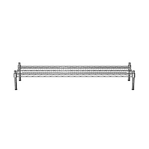 Krollen Industrial 14" x 48" NSF Green Wire Stationary Dunnage Storage Rack with 8" Posts Ideal for Commercial Kitchen Home Garage Warehouse Shelters