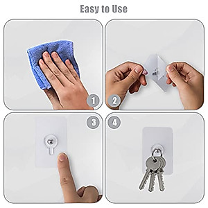 AIEX 15pcs Adhesive Wall Screws Hanging Nails, No-Drilling Waterproof Screw Free Stickers for Hanging No-Trace Heavy-Duty Adhesive Wall Mount Screw Hooks for Kitchen Bathroom Bedroom Living Room