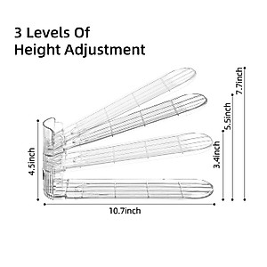 beehomay Shoe Slots Organizer,Adjustable Shoe Rack with Three Levels,Shoe stackers for a Pair of Shoes (Clear, 12Pack)