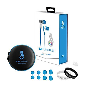 MEE audio EDM Universe D1P In-Ear Headphones with Headset Functionality (Peace/Blue)