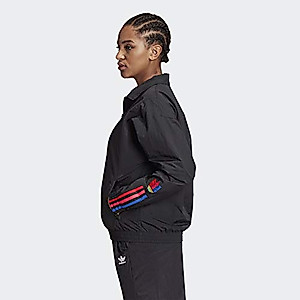 adidas Originals womens Track Jacket Black/Multicolor Small