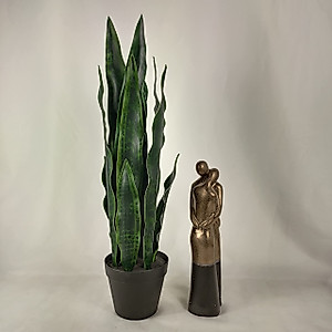 Ailimama Artificial Snake Plant 27 in Green Fake Sansevieria , Perfect Faux Plants for Home Garden Office Store Decoration