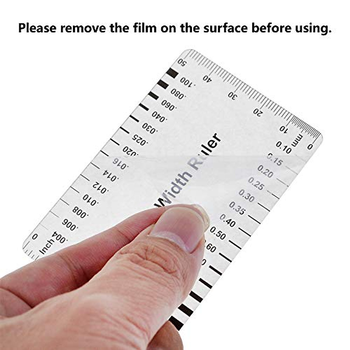 (10PCS) Muka Plastic Concrete Crack Width Ruler-Gloss Clear A