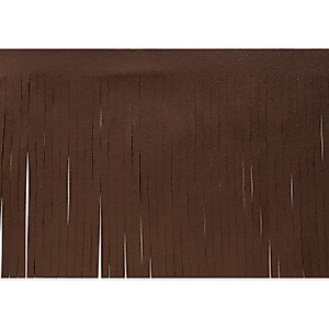 Trims by the Yard 6" Premium Vegan Leather Fringe Trim | Brown | (5 yard cut)
