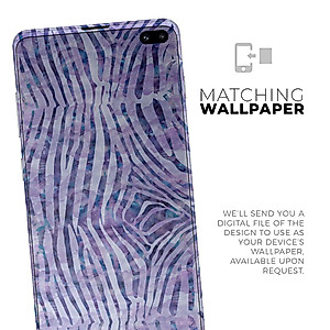 DesignSkinz Purple Watercolor Zebra Pattern Protective Vinyl Decal Wrap Skin Cover Compatible with The Samsung Galaxy S20 (Screen Trim & Back Glass Skin)