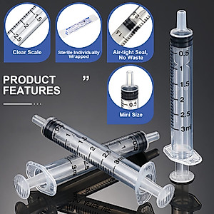 Nuanchu 30 Pcs 3ml Liquid Syringe Pet Feeding Plastic Syringes Dog Oral Food Measuring Syringe Tools for Cats Dogs Kitten Puppy Bunny Small Animals Newborn Pet Feeder Nursing Supplies