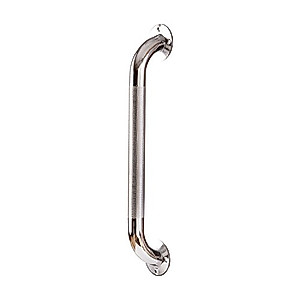 DMI Textured Toilet, Shower & Tub Rail, Handicapped Grab Bars for Handicap and Elderly, Perfect for Bathroom Safety, Rust-Resistant Steel, 18", Chrome, FSA & HSA Eligible