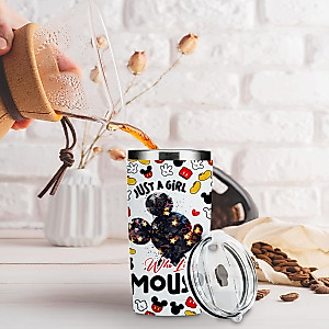 Inspired Cartoon Mouse Tumbler - Magic Mouse Lovers Coffee Mug, Animal Themed Gifts for Women, Girls, Niece - Friendship Birthday Christmas 20 oz Stainless Steel Travel Thermos Insulated Cup